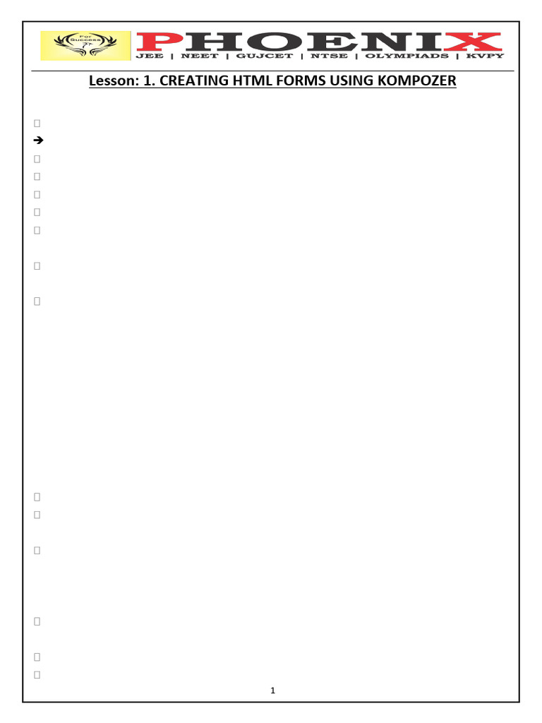 HTML Forms Creation with KompoZer | PDF | Html | Integrated Development ...