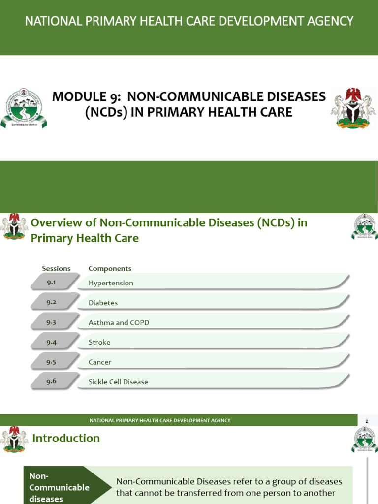Non Communicable Diseases (NCDs)-formatted v1 | PDF | Hypertension | Non Communicable Disease