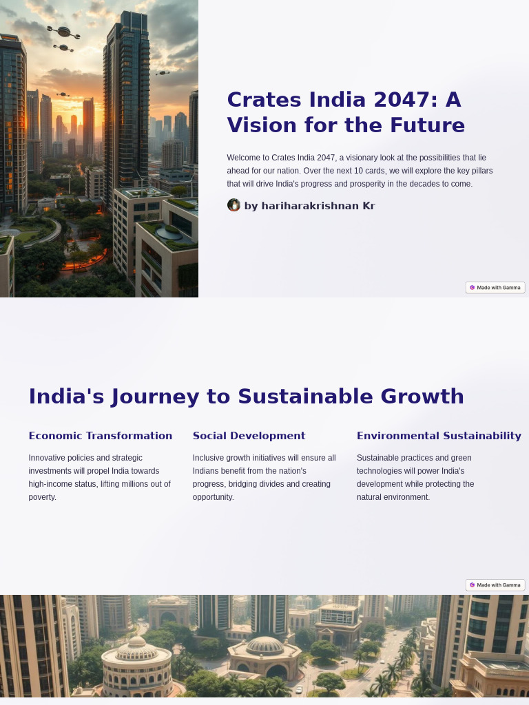 Vision for India's Future by 2047 | PDF | Sustainability | Infrastructure