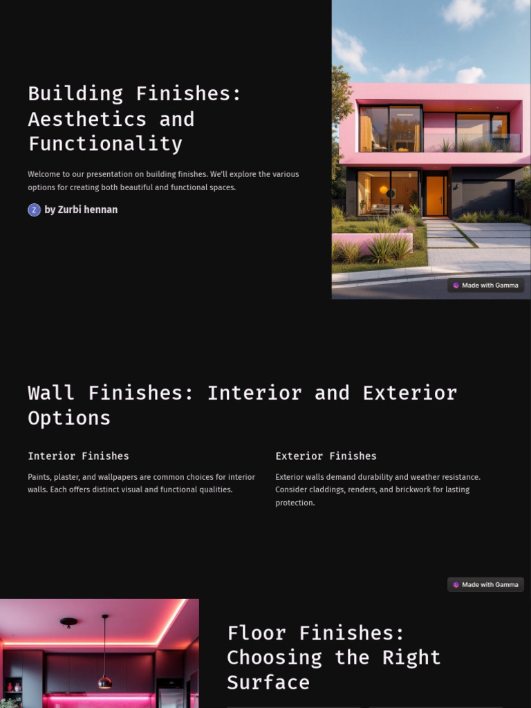 Building Finishes Aesthetics and Functionality | PDF | Building ...