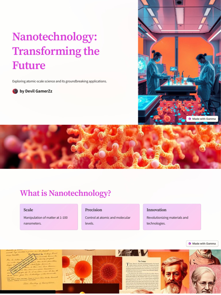 Nanotechnology Transforming The Future | PDF | Nanotechnology | Physical Sciences