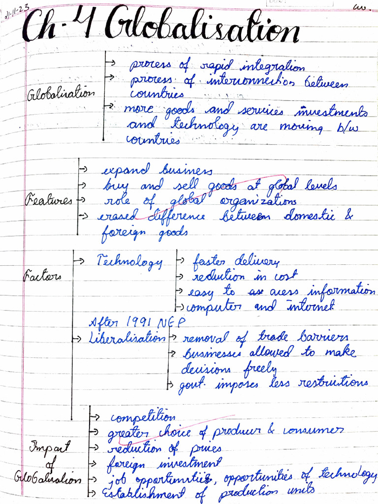CH Globalisation Flowchart+Notes | PDF
