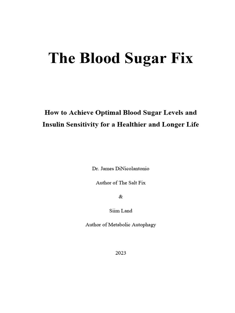 The Blood Sugar Fix GRAPHS | PDF | Glycemic Load | Insulin Resistance