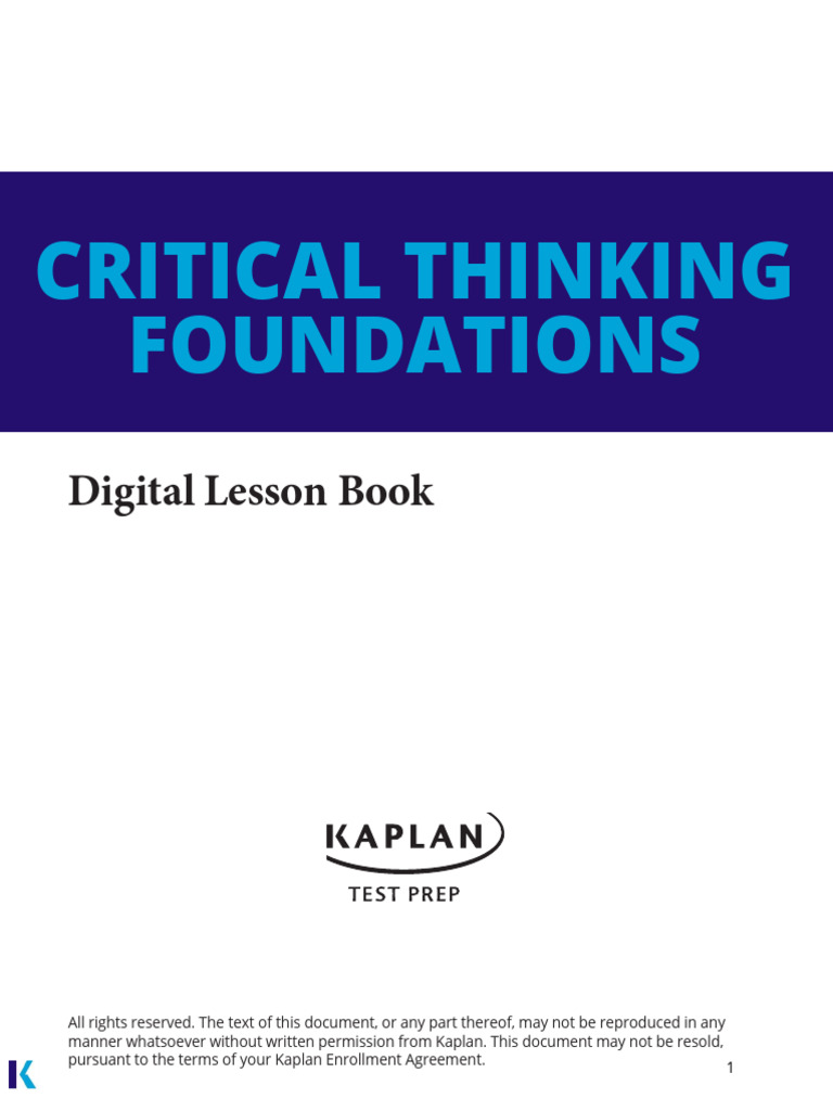 Critical Thinking Course Guide | PDF | Critical Thinking | Thought