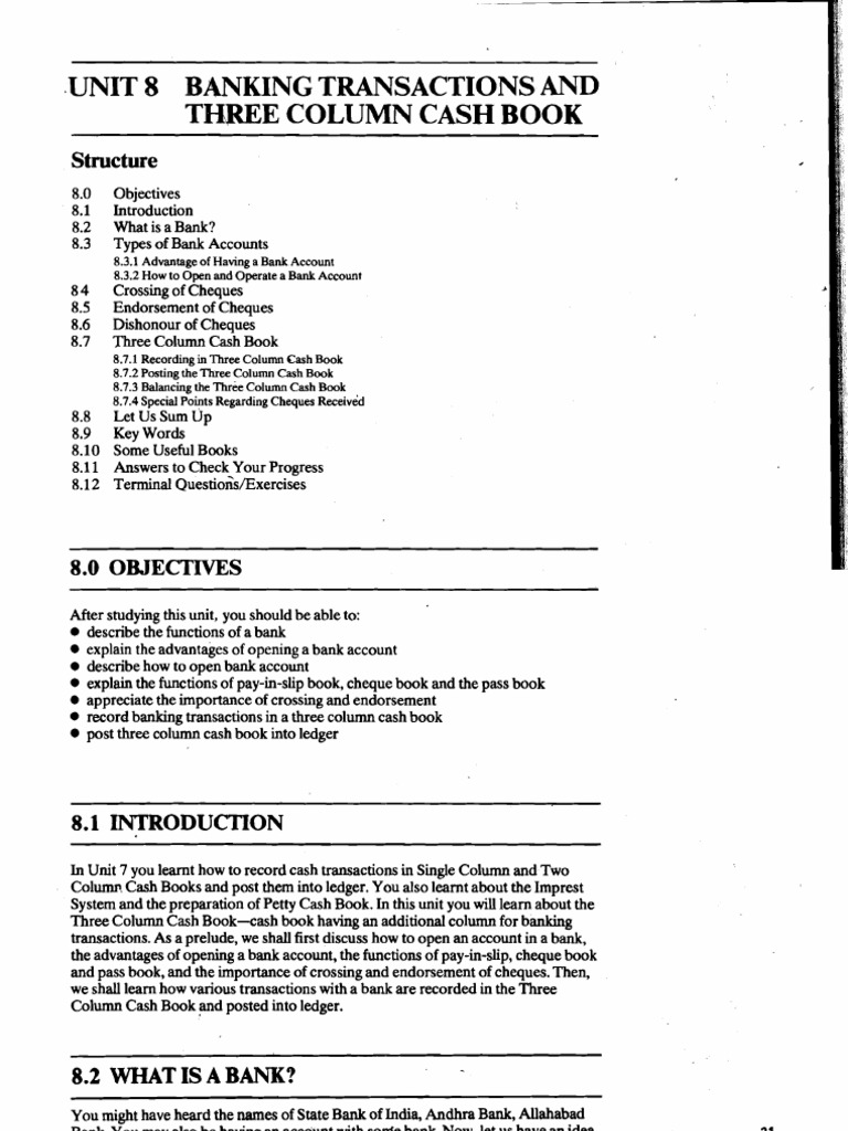 Banking Transactions & Cash Book | PDF | Debits And Credits | Bookkeeping