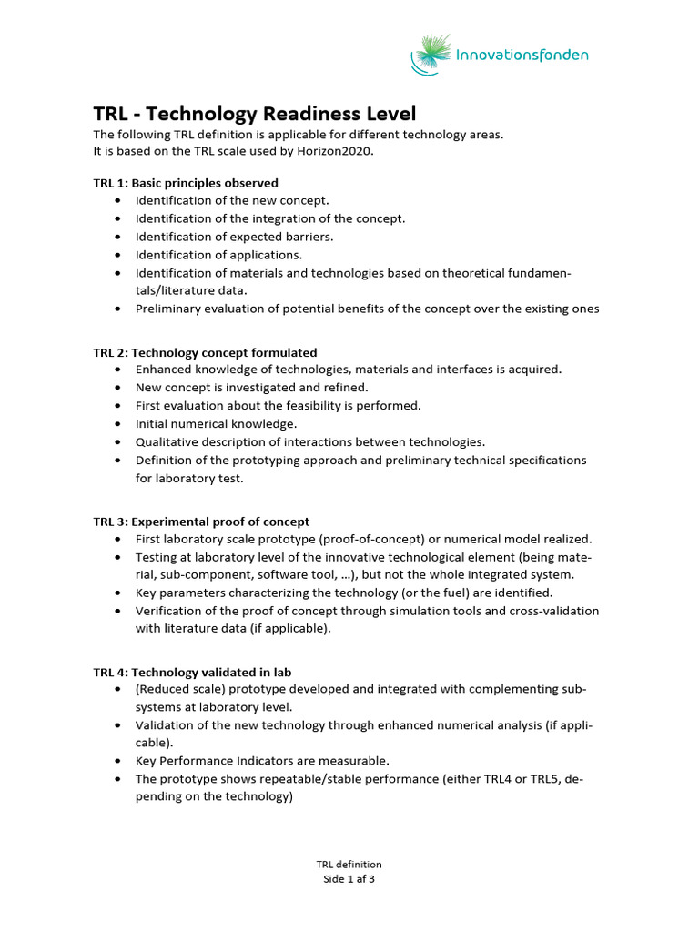 technology_readiness_levels_-_trl | PDF | Prototype | System