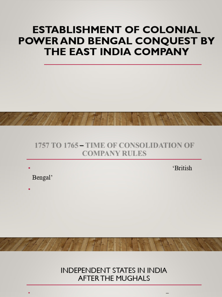 Establishment of Colonial Power | PDF