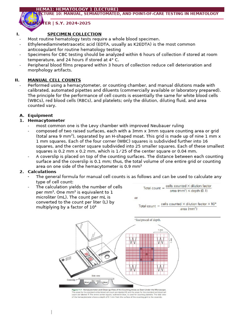 Lecture 10 Manual, Semiautomated, and Point-Of-Care Testing in ...