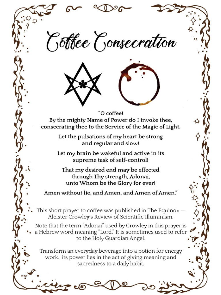 Coffee-Consecration-Prayer-Aleister-Crowley-Spells8 | PDF