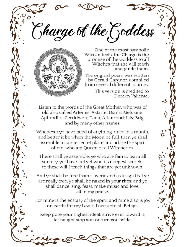 Charge-of-the-Goddess-Poem-by-Doreen-Valiente-Spells8 | PDF