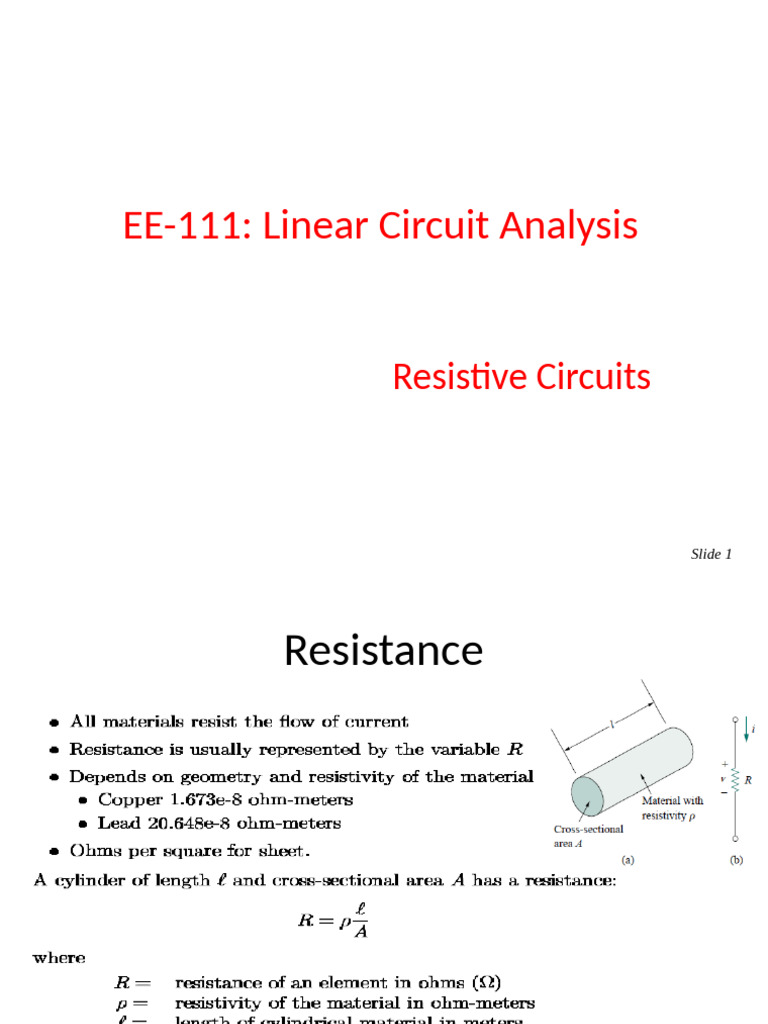 03 - Resistive Circuits | PDF | Network Analysis (Electrical Circuits ... 03 - Resistive Circuits | PDF | Network Analysis (Electrical Circuits ...