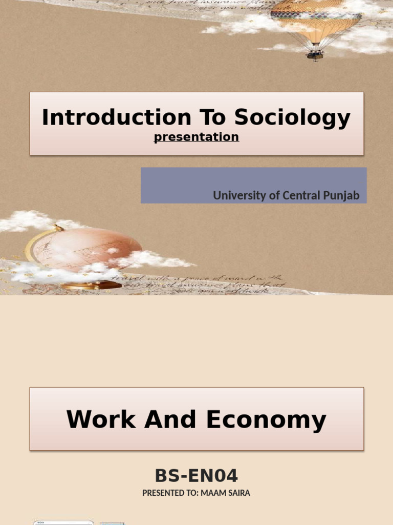 Introduction To Sociology | PDF | Market Economy | Labour Economics