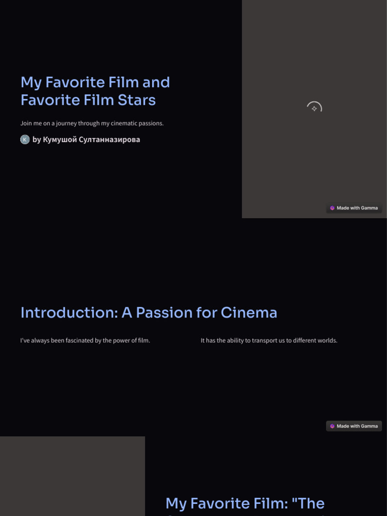 My Favorite Film and Favorite Film Stars | PDF