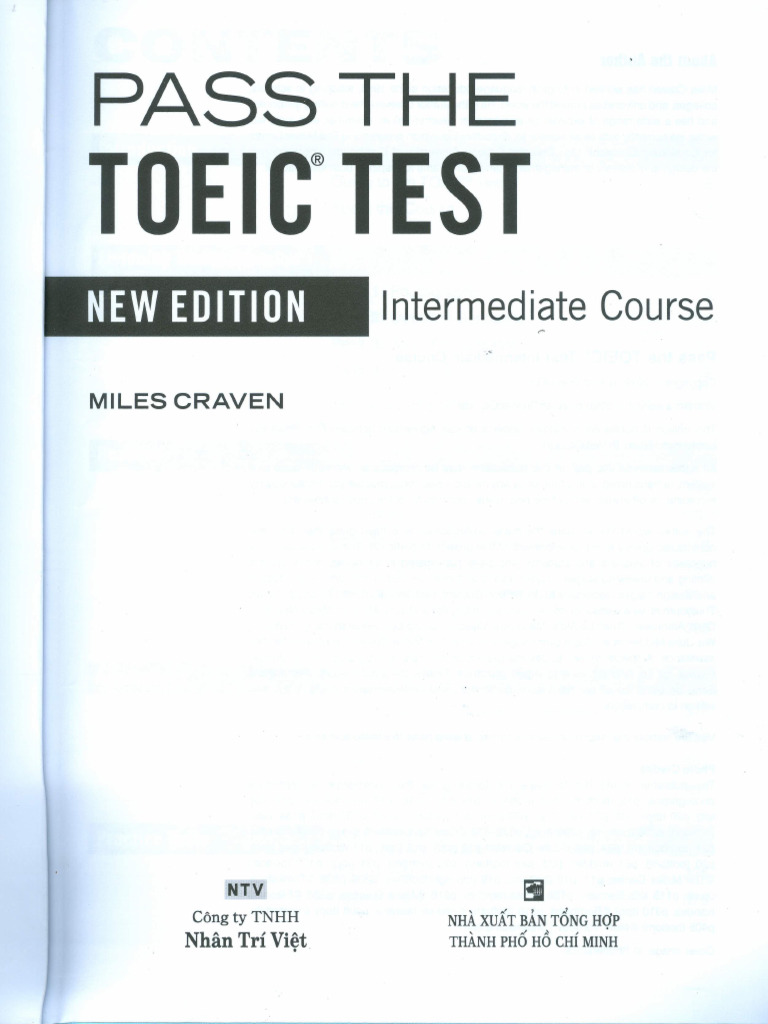 Pass The Toeic Test - Intermediate Course - Reading - Grammar ...
