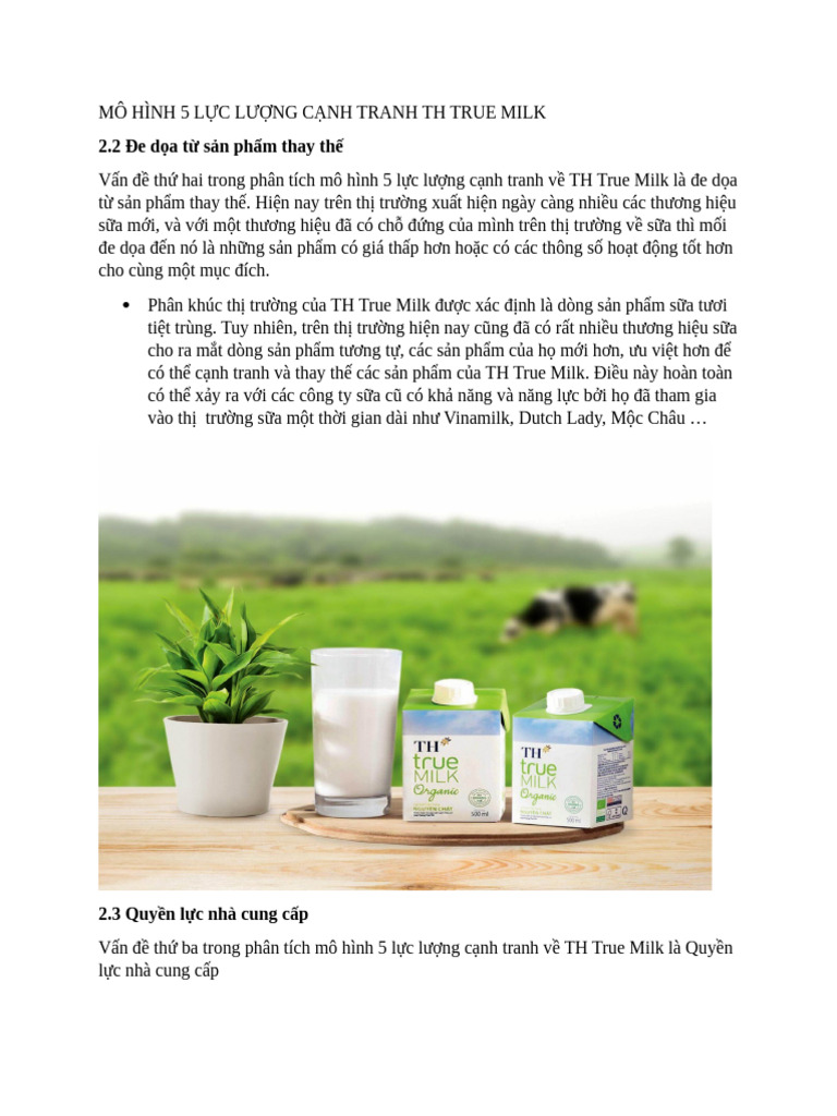 Mô Hình 5 L C Lư NG C NH Tranh TH True Milk | PDF