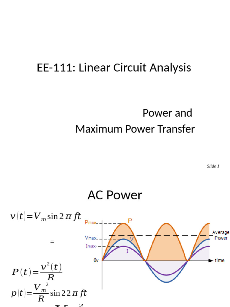 09 - Max Power Transfer | PDF | Electrical Engineering | Electricity