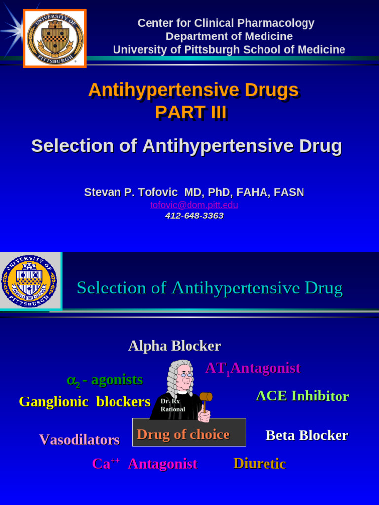 Antihypertensive Drugs Part III | PDF | Hypertension | Blood Pressure