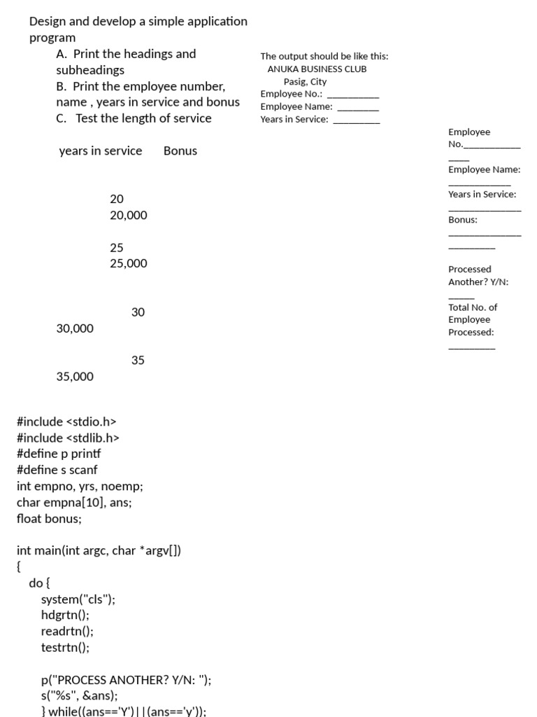 Loop Do While Sample in C | PDF | Computer Programming | Software ...