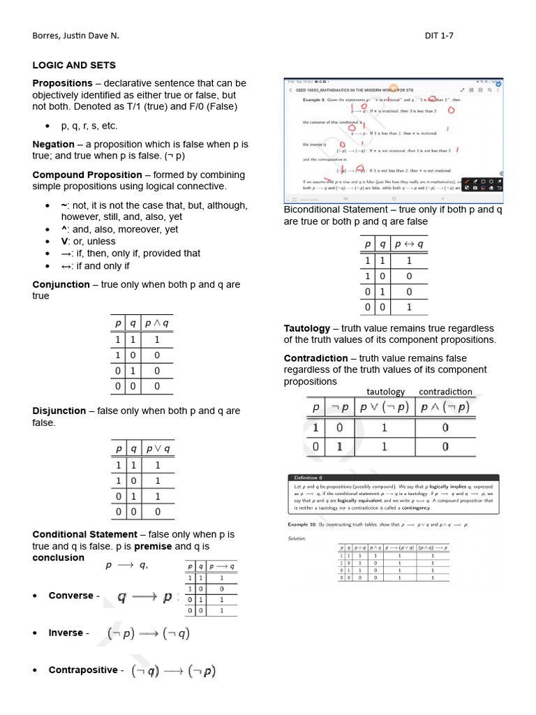mmw-reviewer | PDF | If And Only If | Axiom