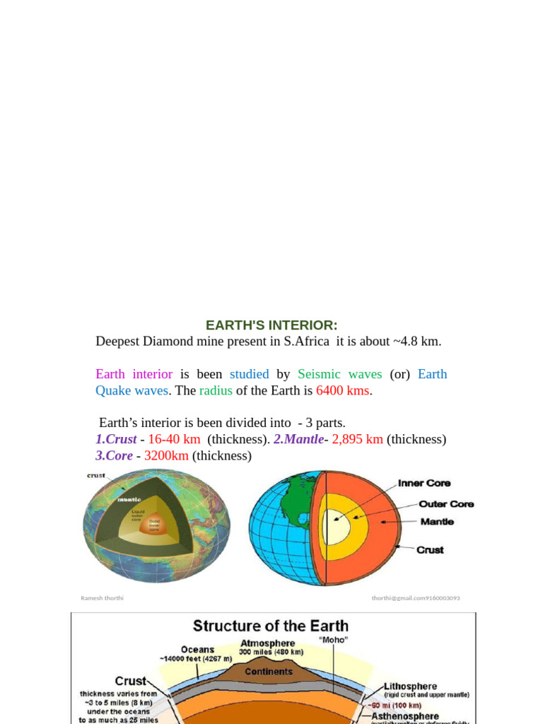 Earth's Interior and Rock Types | PDF | Rock (Geology) | Igneous Rock