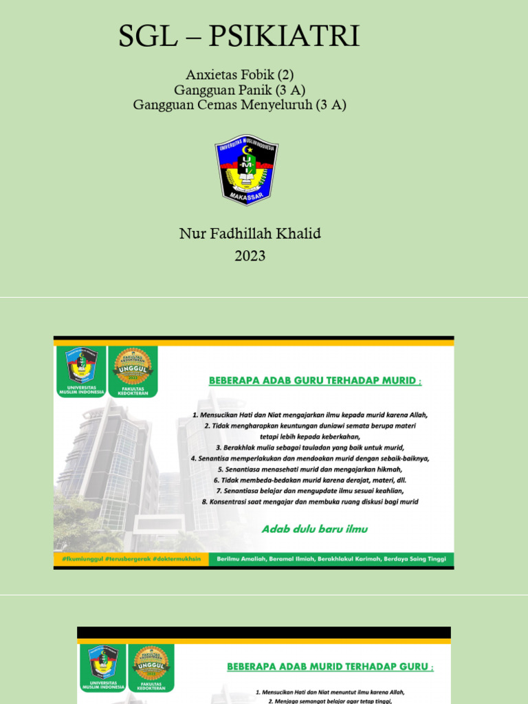 GCM, GP, Anx Fobik | PDF