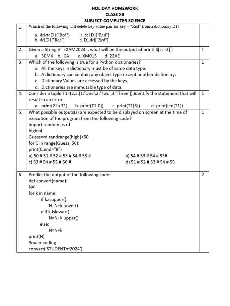Holiday_HW | PDF | Software Development | Computer Data