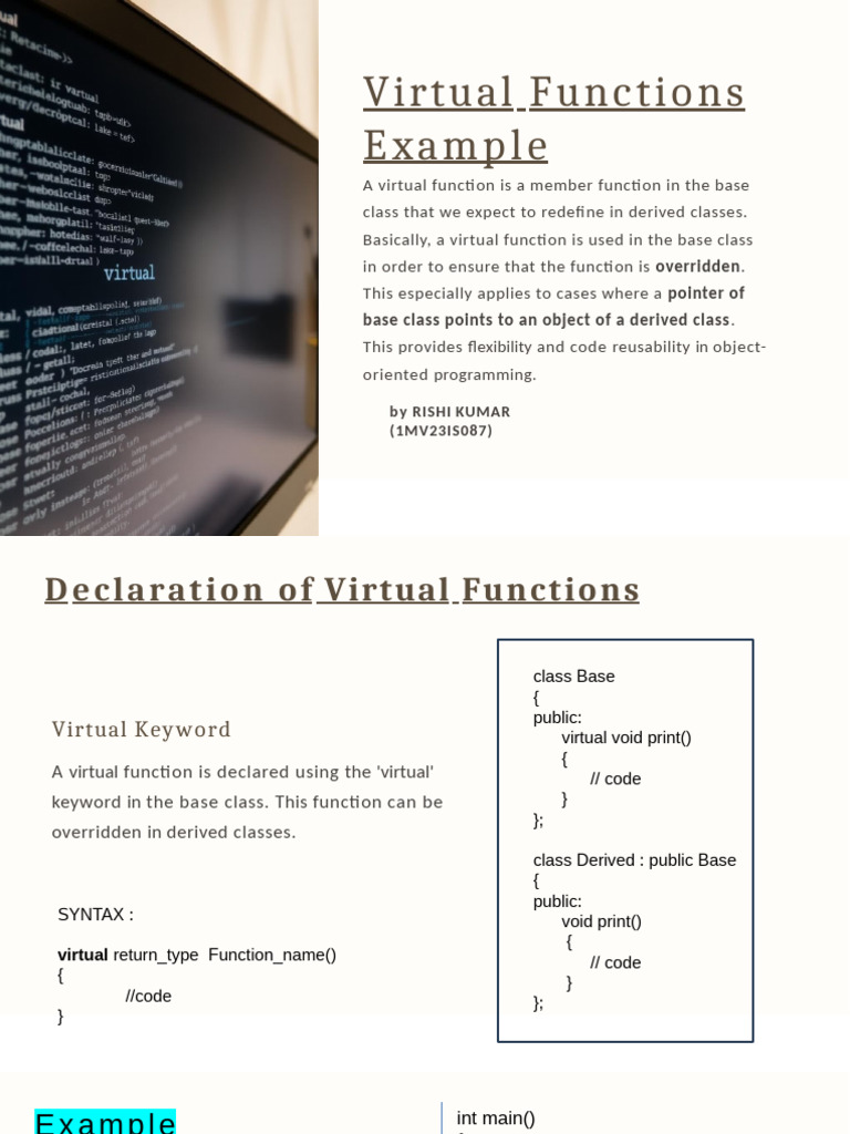 Virtual-Functions | PDF | Pointer (Computer Programming) | Inheritance ... Virtual-Functions | PDF | Pointer (Computer Programming) | Inheritance ...