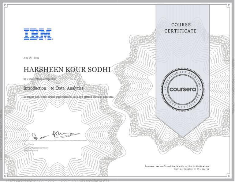 HARSHEEN Mooc Certificate | PDF