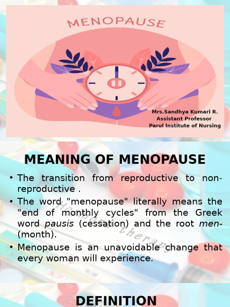 Menopause & Hormonal Replacement Therapy | PDF | Menopause | Menstrual ...