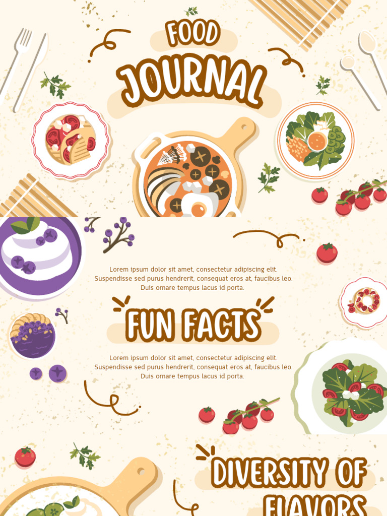Cream Illustrative Food Journal Presentation | PDF | Foods | Cuisine