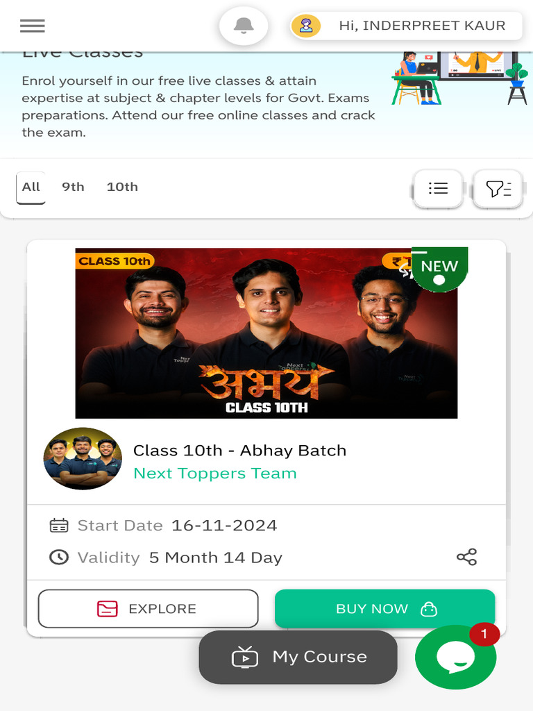 Abhay Batch: Free Live Classes for Toppers | PDF