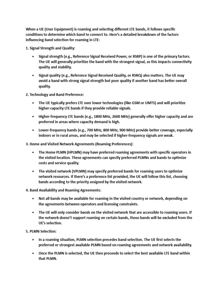 User Equipment | PDF | Lte (Telecommunication) | Roaming