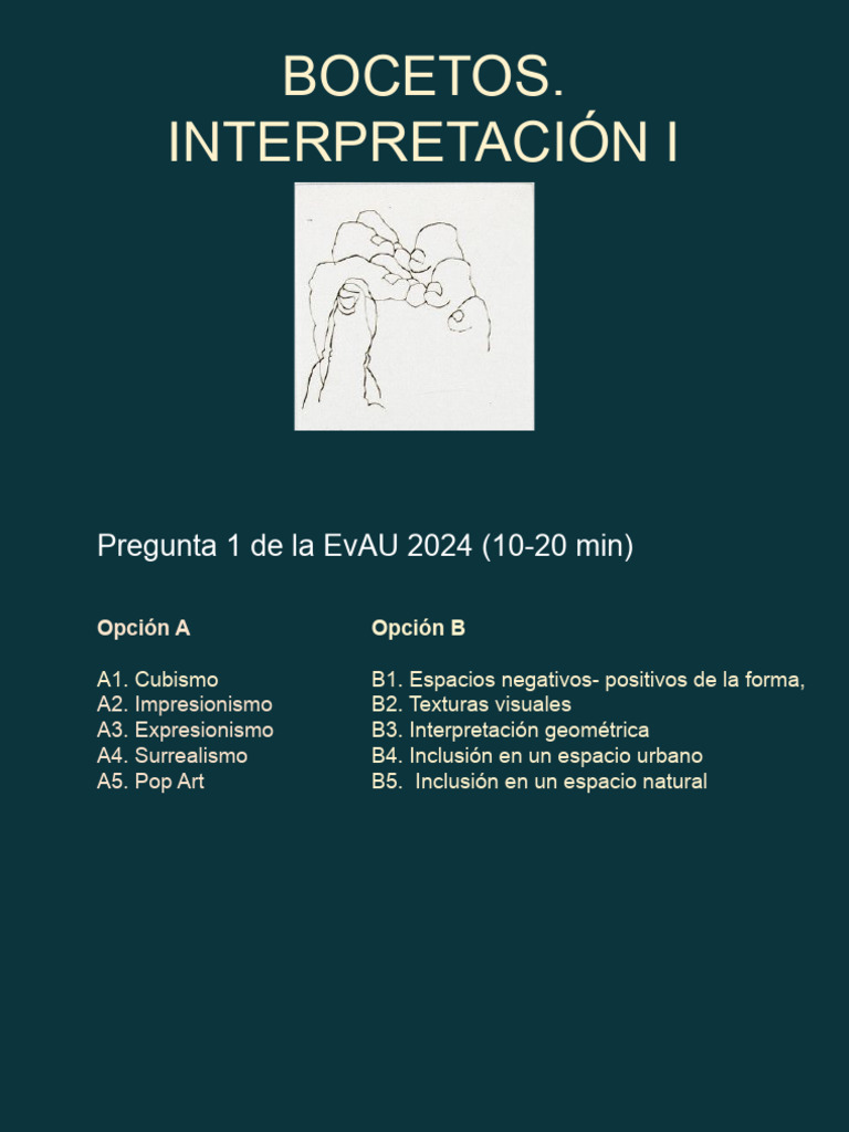 Bocetos. Interpretación 1 | PDF | Cubismo | Pablo Picasso