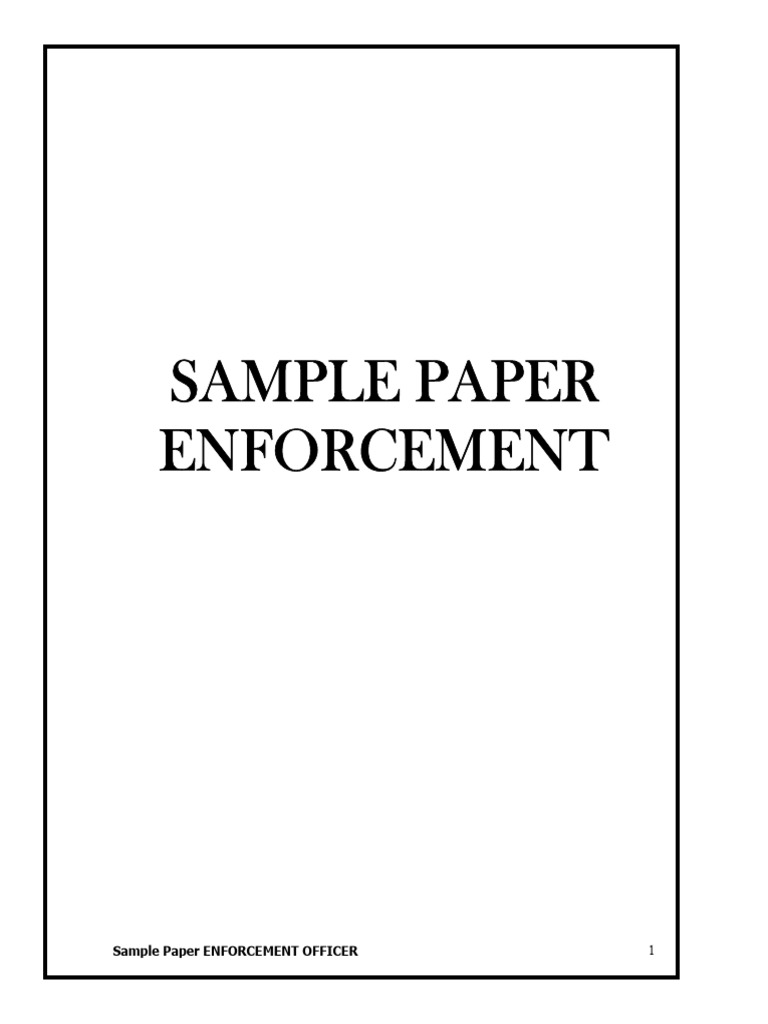 Sample Enforcement Officer | PDF | Medical Specialties | Clinical Medicine