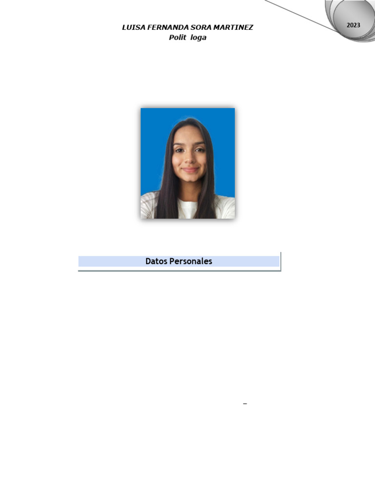 Hoja de Vida de Luisa Fernanda Sora Martínez | PDF | Ciencias Políticas ...