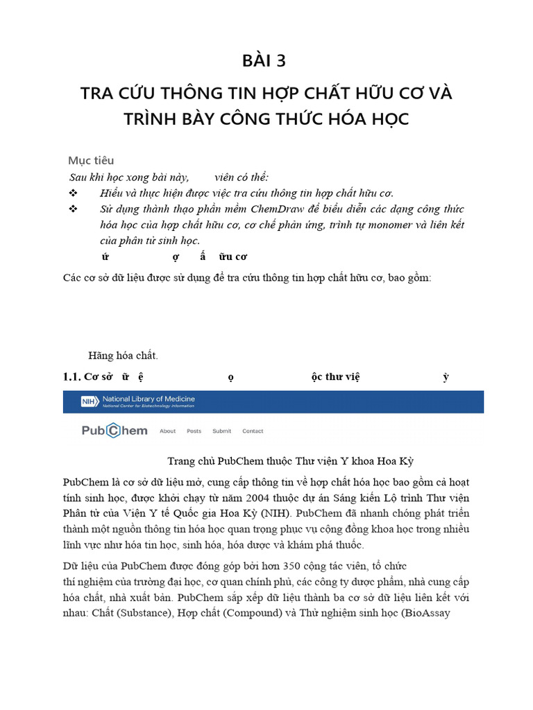 Bai Thuc Hanh Chemdraw | PDF