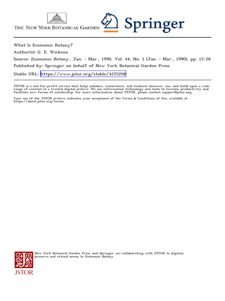 Defining Economic Botany | PDF | Botany | Ethnobotany