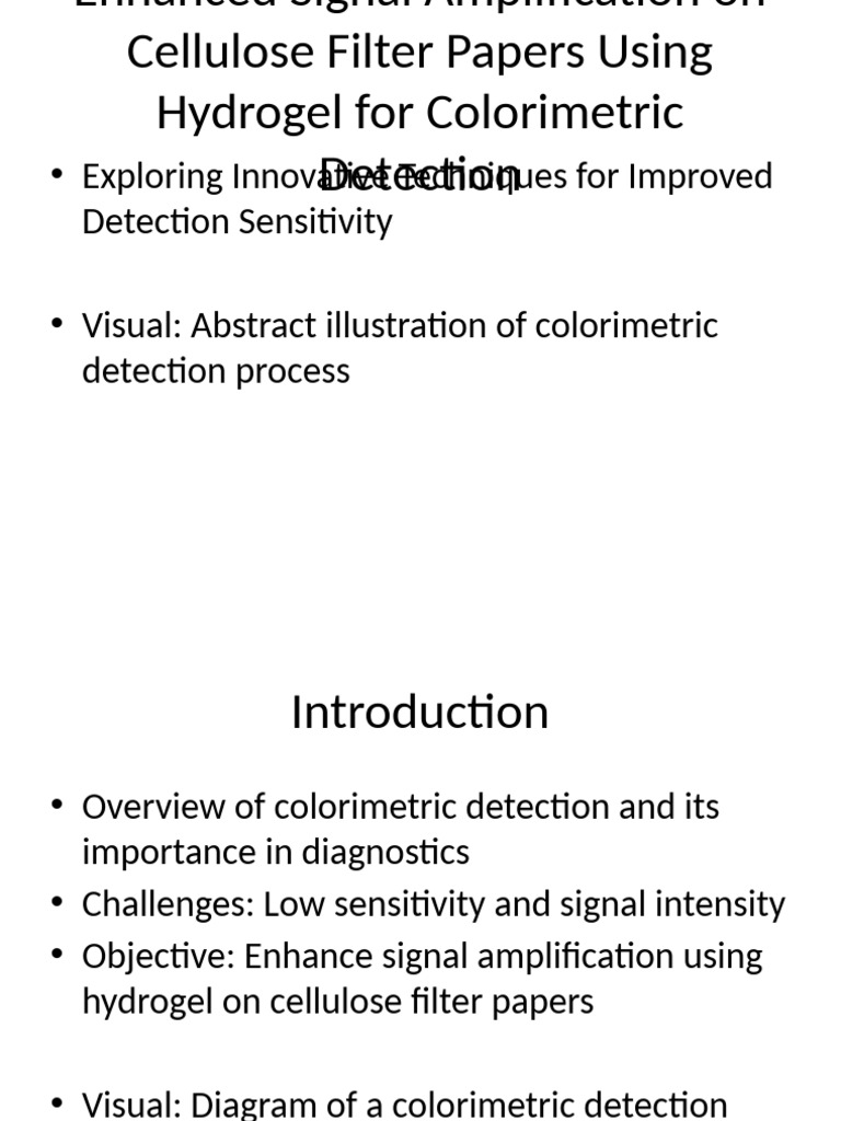 Enhanced Signal Amplification Presentation | PDF | Polymerase Chain ...
