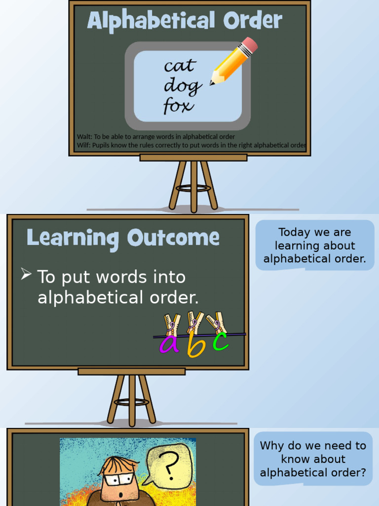 Free Powerpoint Alphabetical Order | PDF | Linguistics | Collation