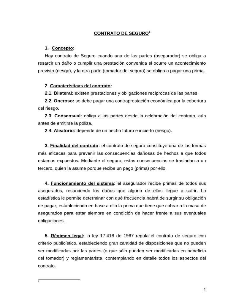 Contrato de Seguro | PDF | Póliza de seguros | Seguro