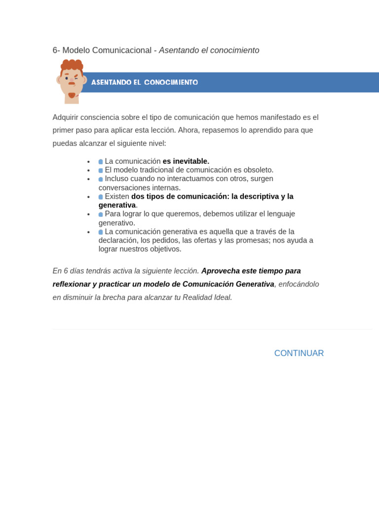 6 - Modelo Comunicacional - Asentando El Conocimiento | PDF