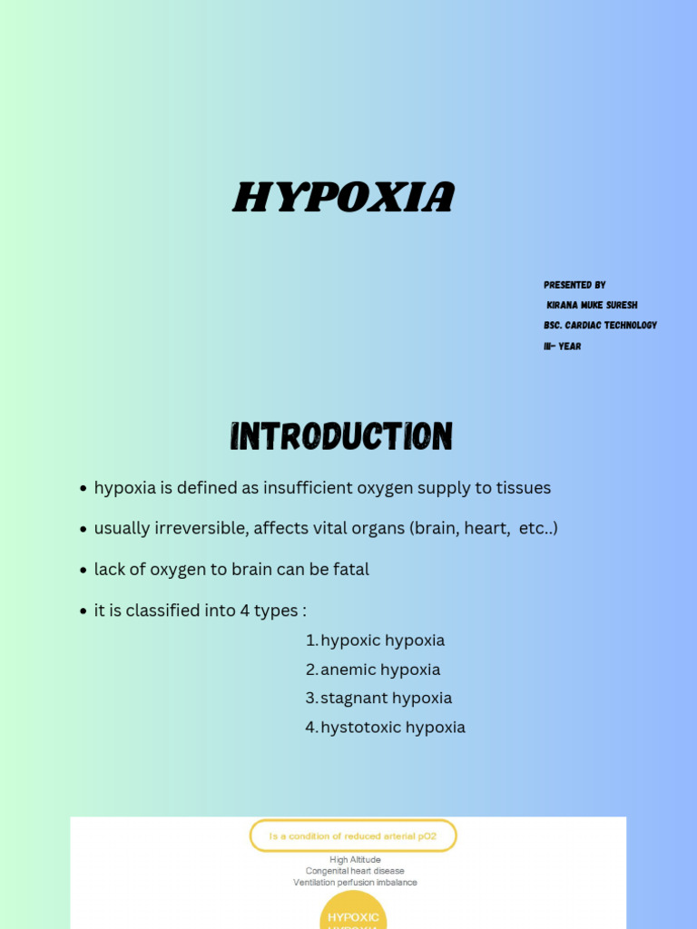 HYPOXIA | PDF | Heart | Diseases And Disorders