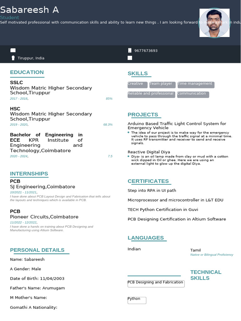 Sabareesh 9677673693 | PDF | Electrical Engineering | Computer Engineering