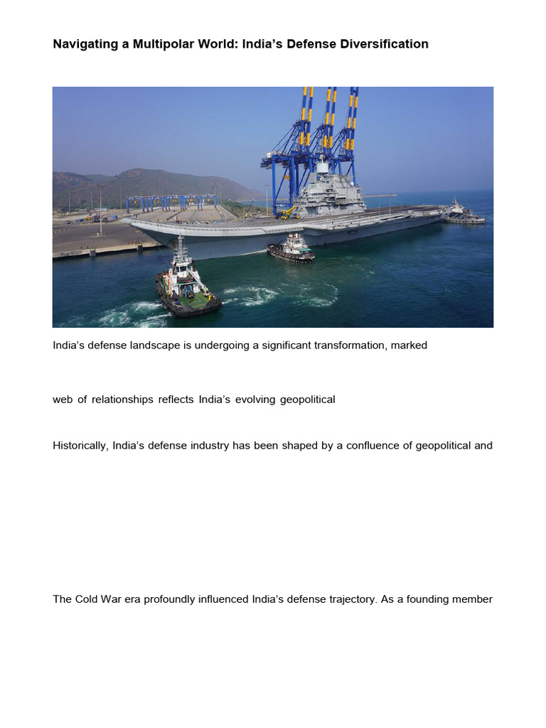 Navigating A Multipolar World - India's Defense Diversification ...