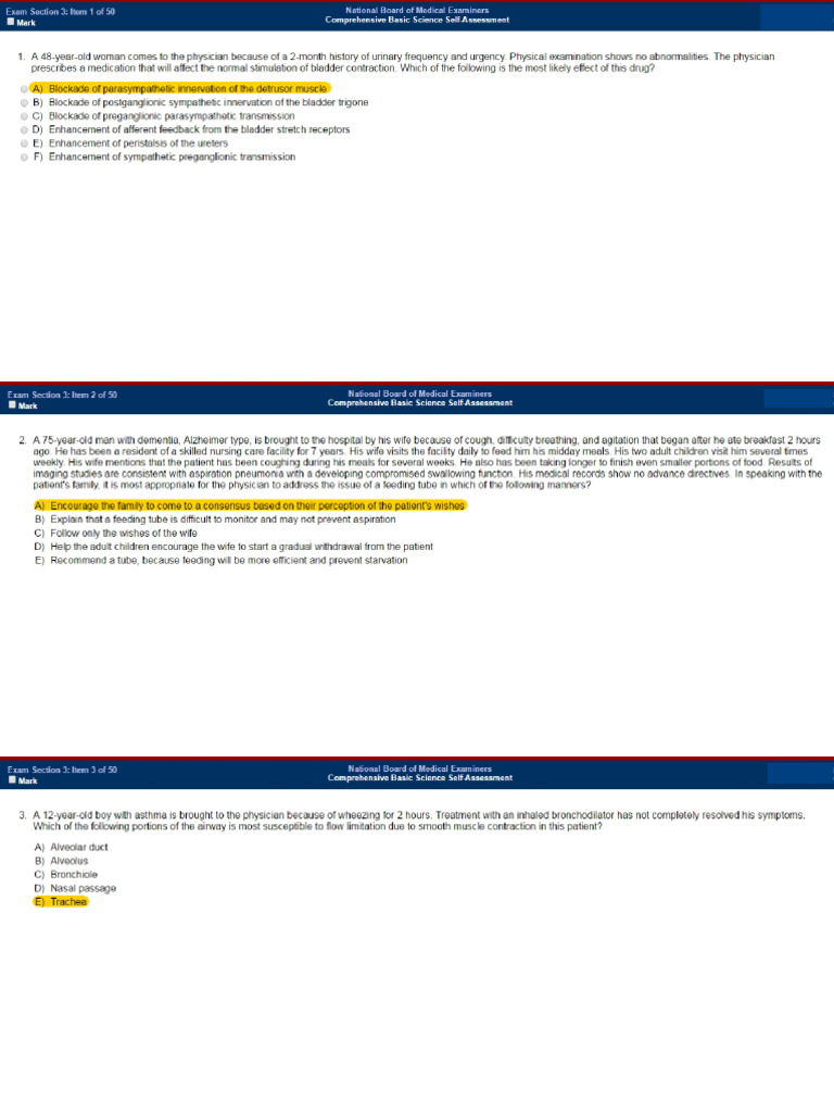 NBME 19 - Block 3 A | PDF