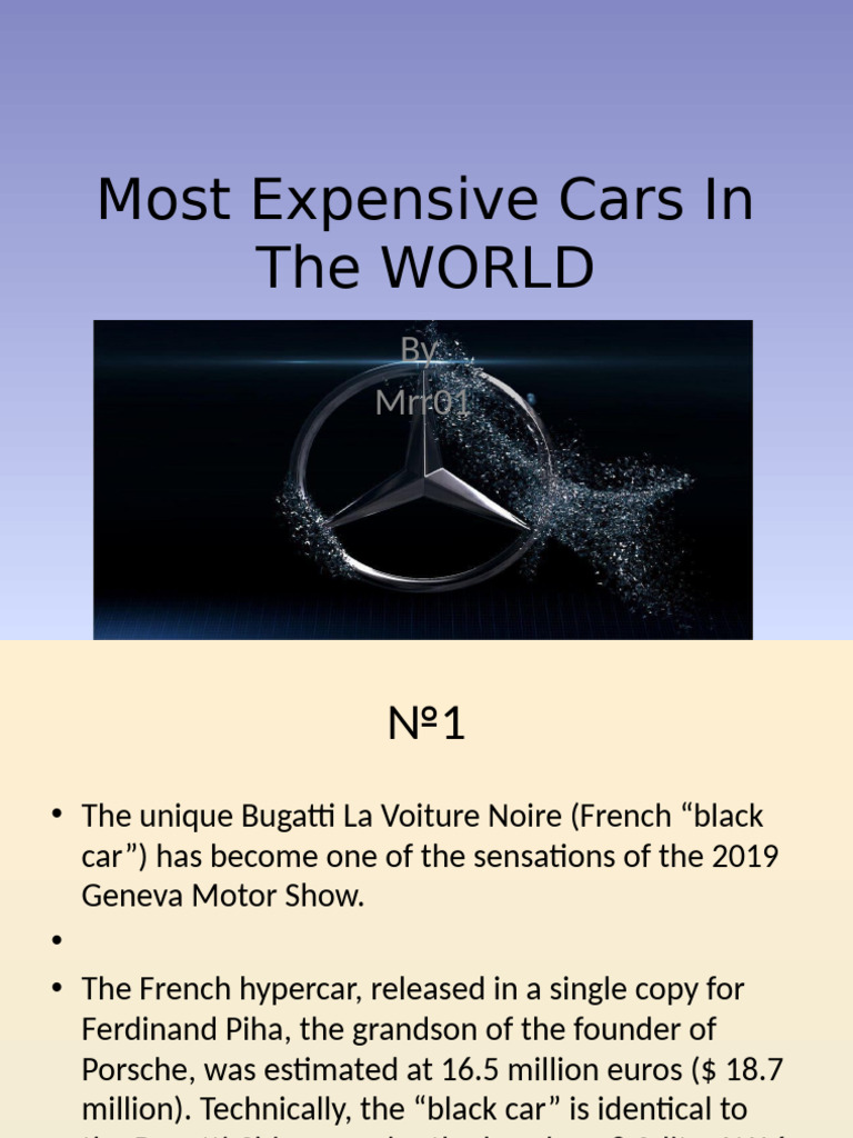 Most Expensive Cars in the World | PDF