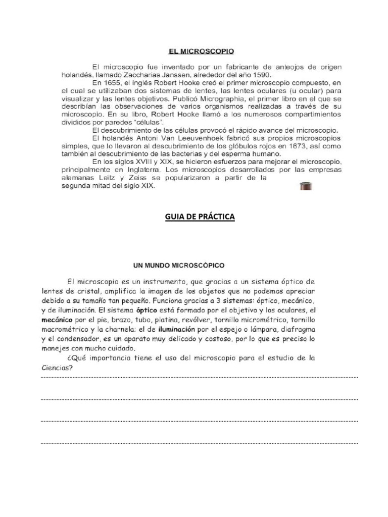 Guía Práctica para Usar el Microscopio | PDF