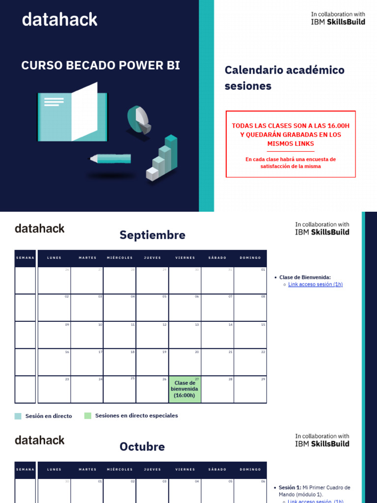 Power BI - Calendario | PDF