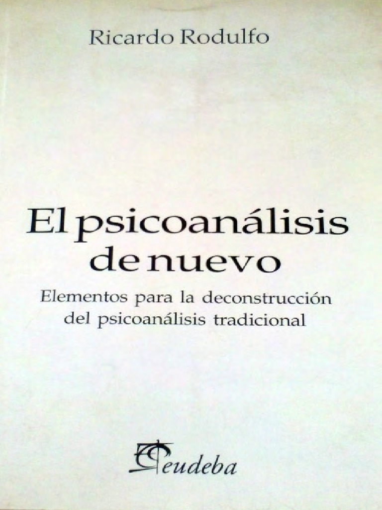 Rodulfo El psicoanálisis de nuevo (2) | PDF