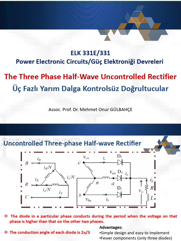3 Phase Half Wave Unc Rec | PDF | Rectifier | Electromagnetism